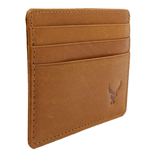 Men s Pure Leather Zipper Card Holder Wallet Redhorns